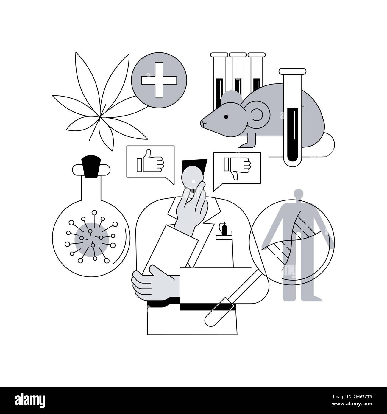 Bioethics abstract concept vector illustration. Medical ethics ...