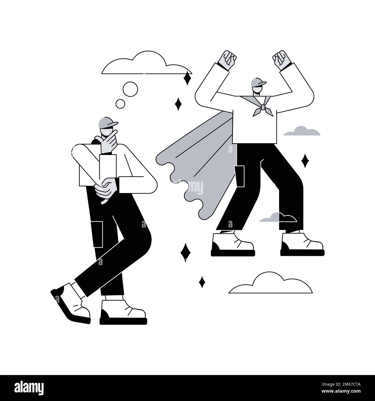 Self-esteem abstract concept vector illustration. Self-respect and self ... Self-esteem abstract concept vector illustration. Self-respect and self ...