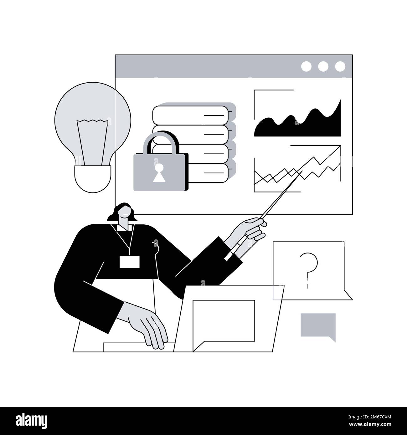 Big data conference abstract concept vector illustration. Innovative ...