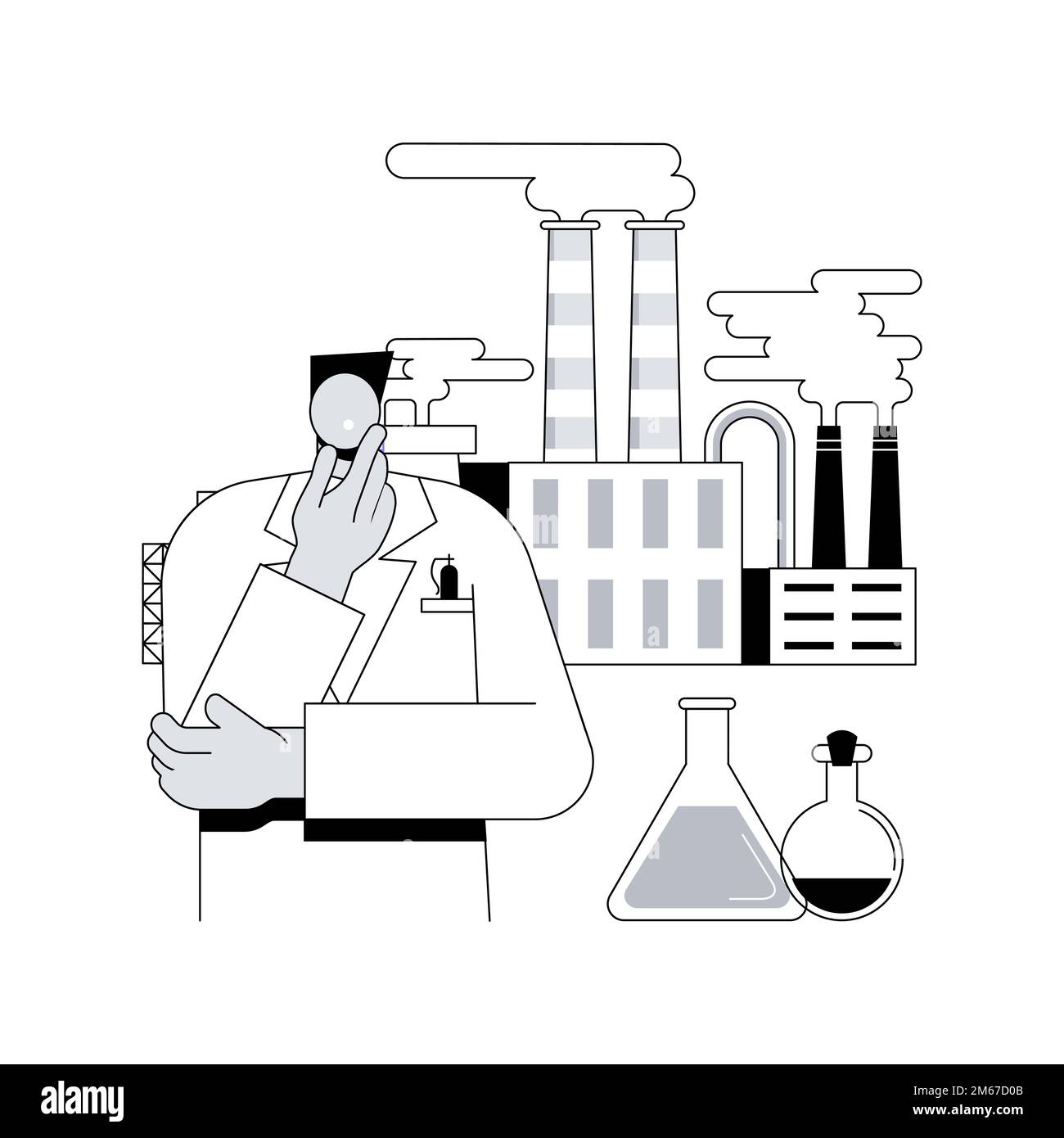 Industrial chemistry abstract concept vector illustration. Chemical ...