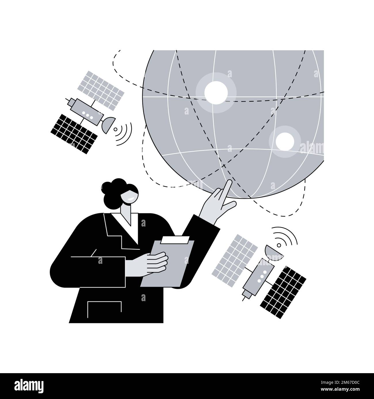 Earth observation abstract concept vector illustration. Space ... Earth observation abstract concept vector illustration. Space ...
