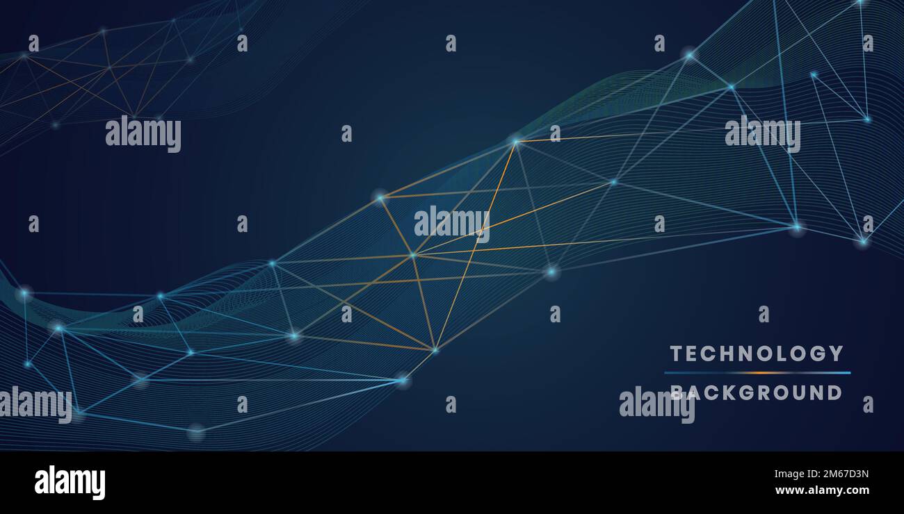 Blue network futuristic technology background vector Stock Vector Image ...