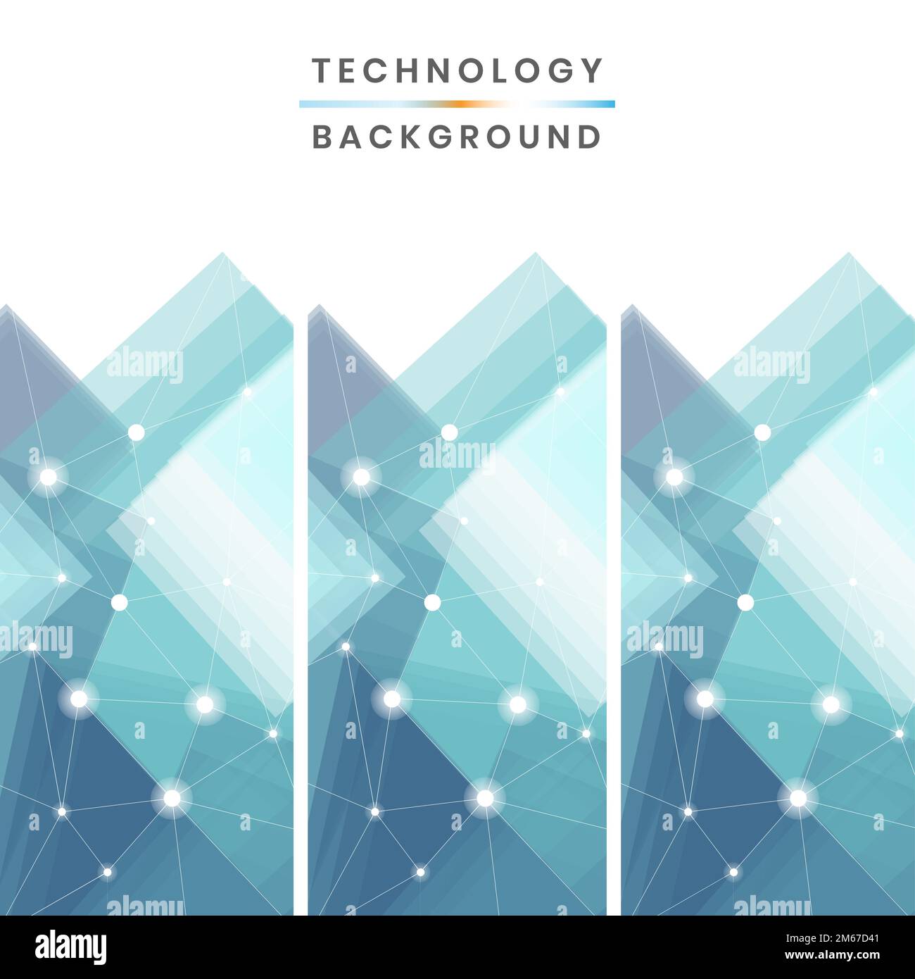 Blue and white technology banners vector collection Stock Vector Image ...