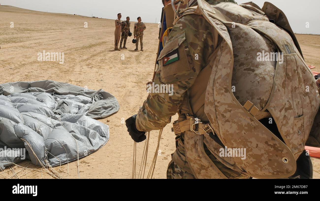 ZARQA, Jordan – Royal Jordanian Armed Forces operator collects his ...