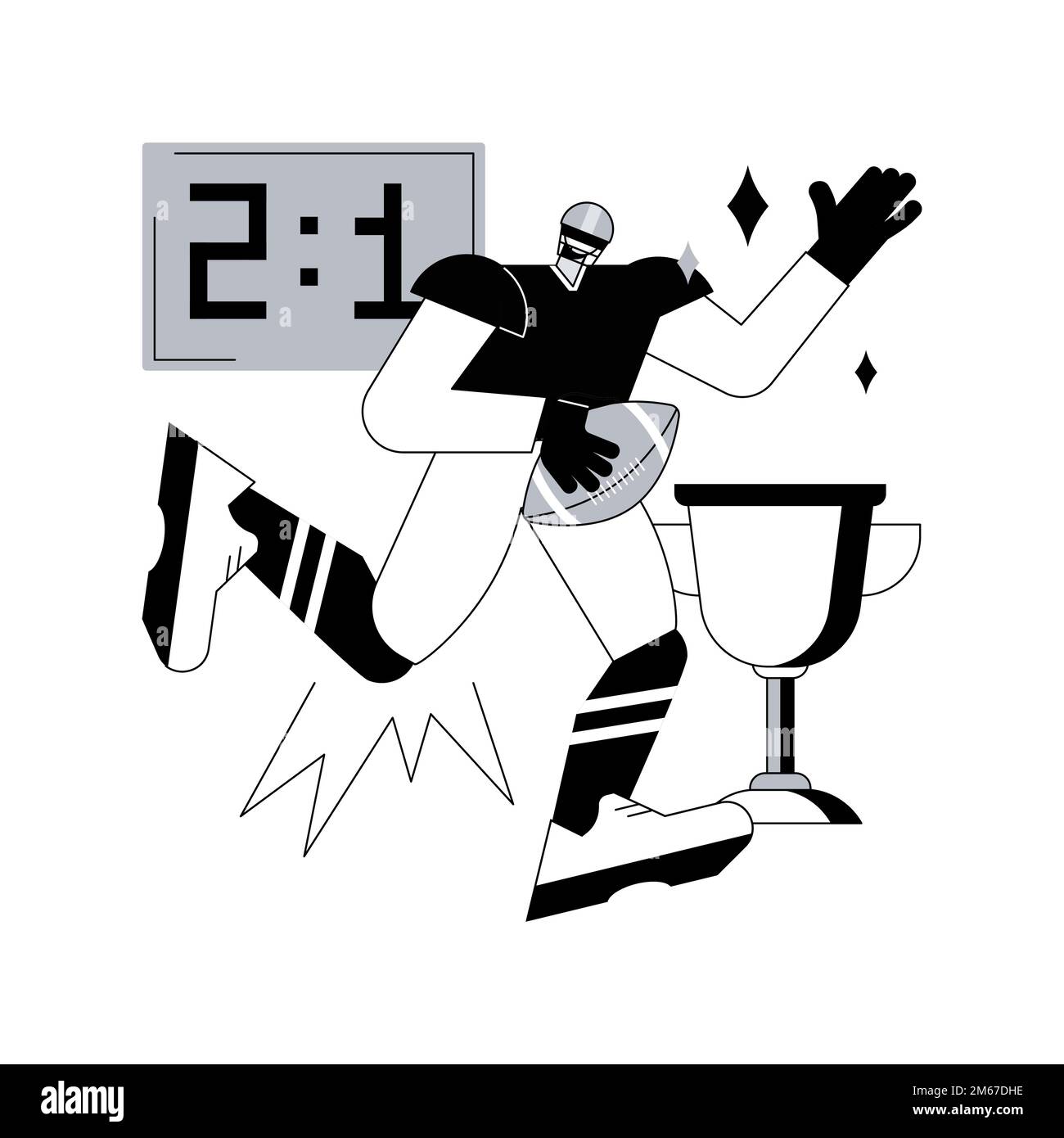 American football abstract concept vector illustration. Team sport ...