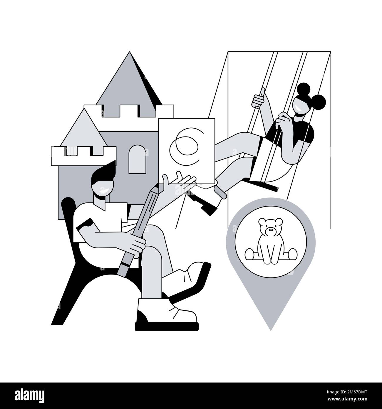 Child friendly area abstract concept vector illustration. Kid friendly ...