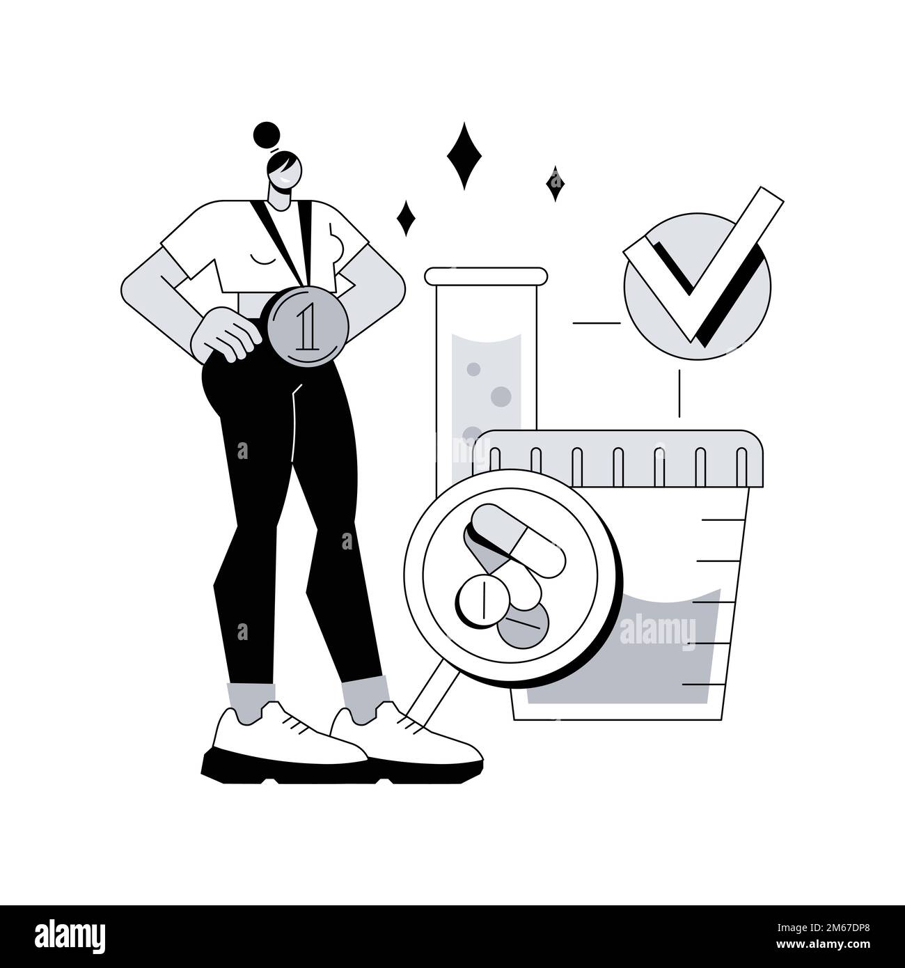 Doping test abstract concept vector illustration. Performance-enhancing ...