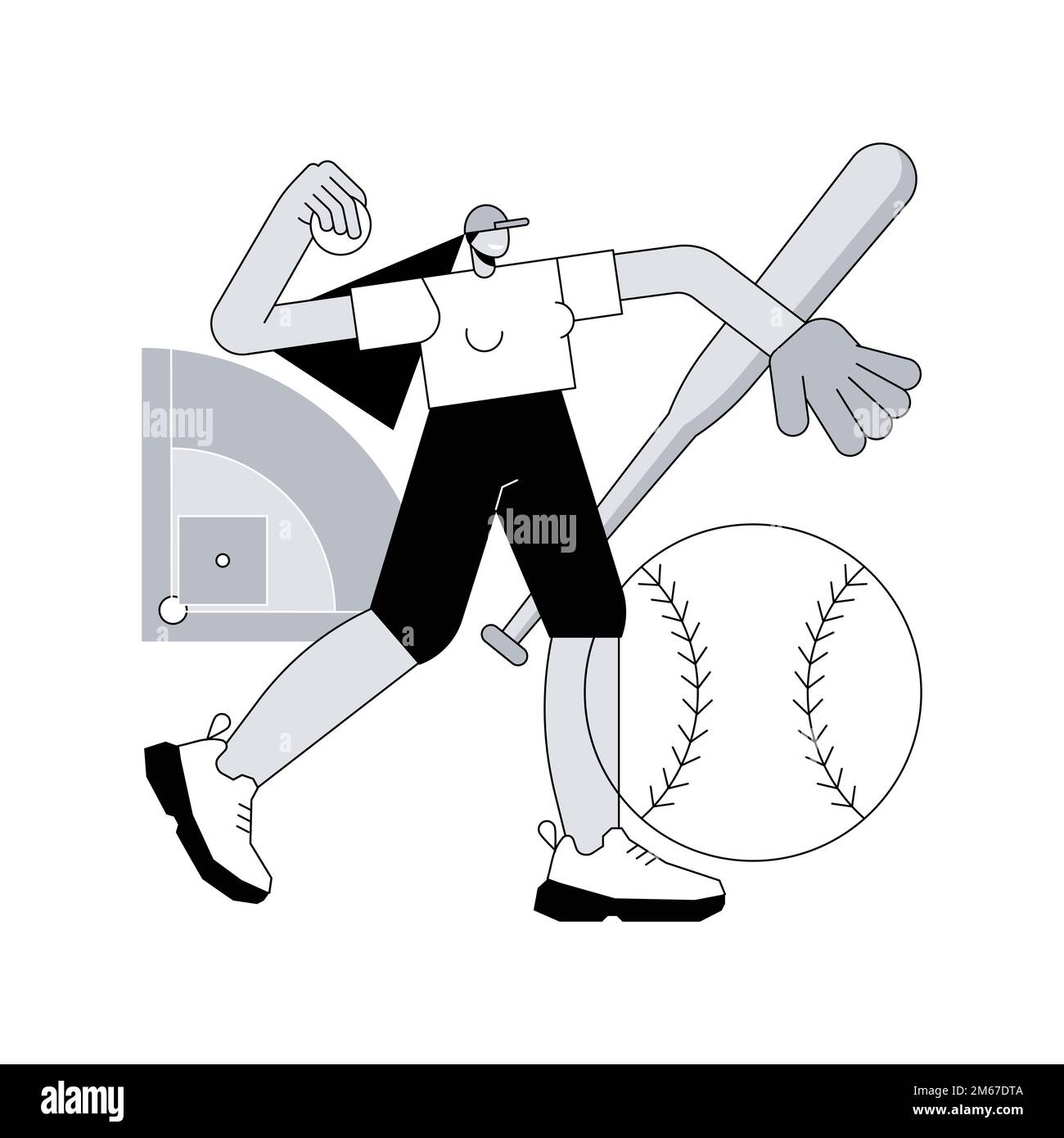 Baseball abstract concept vector illustration. Sport game, professional ...