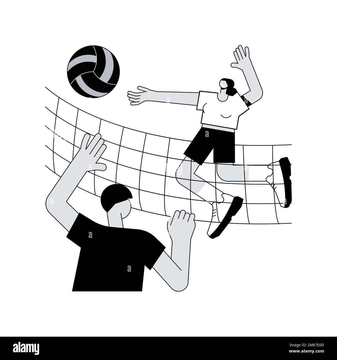 Volleyball abstract concept vector illustration. Beach volleyball ...