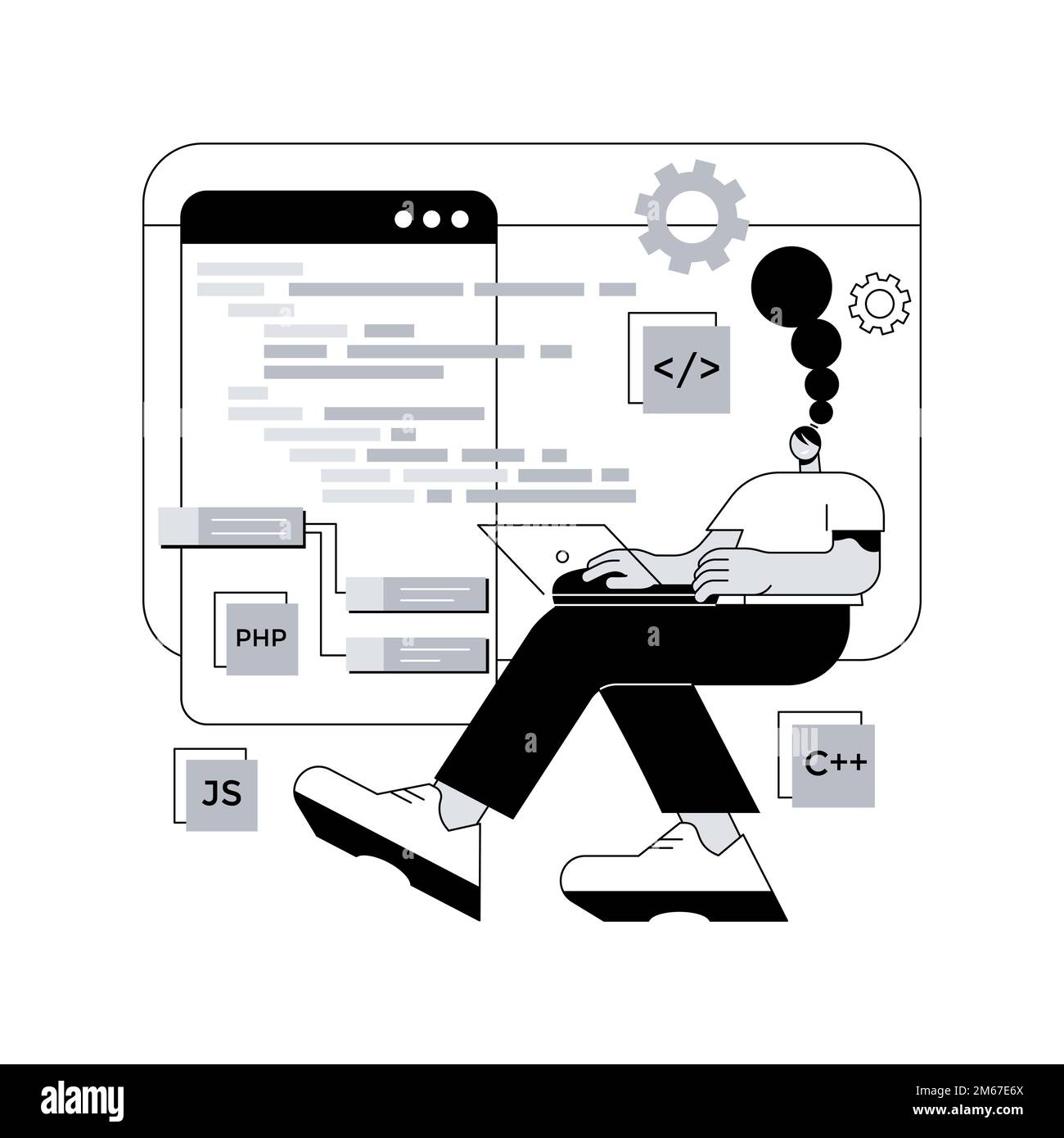 Back end development abstract concept vector illustration. Software ... Back end development abstract concept vector illustration. Software ...