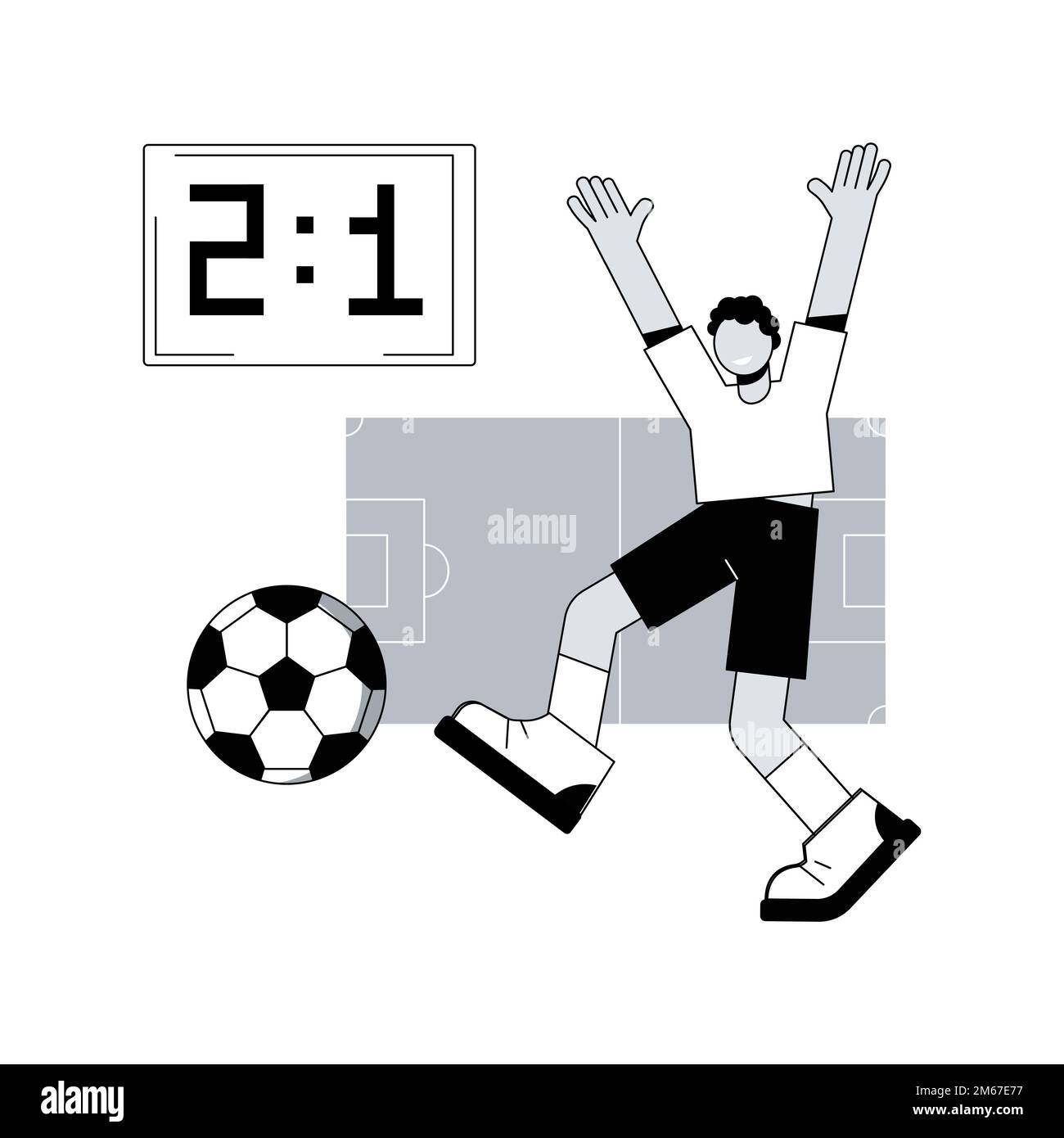 Football abstract concept vector illustration. Soccer team, tournament ...