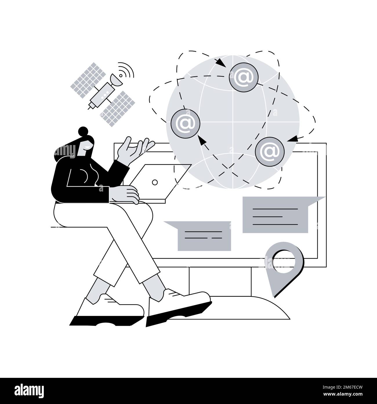 Global web connection abstract concept vector illustration. Global ...