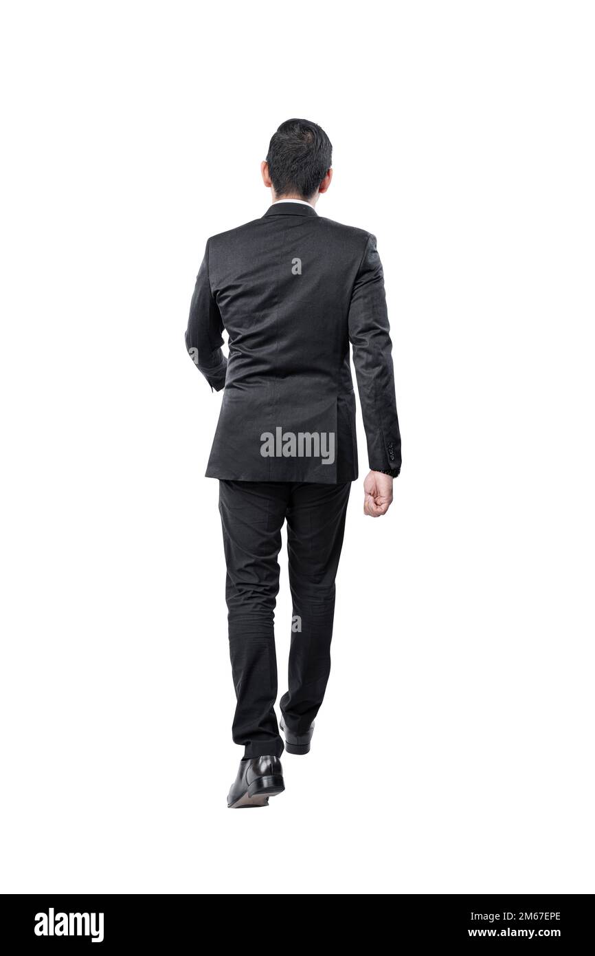 Businessman walking rear view Cut Out Stock Images & Pictures - Alamy