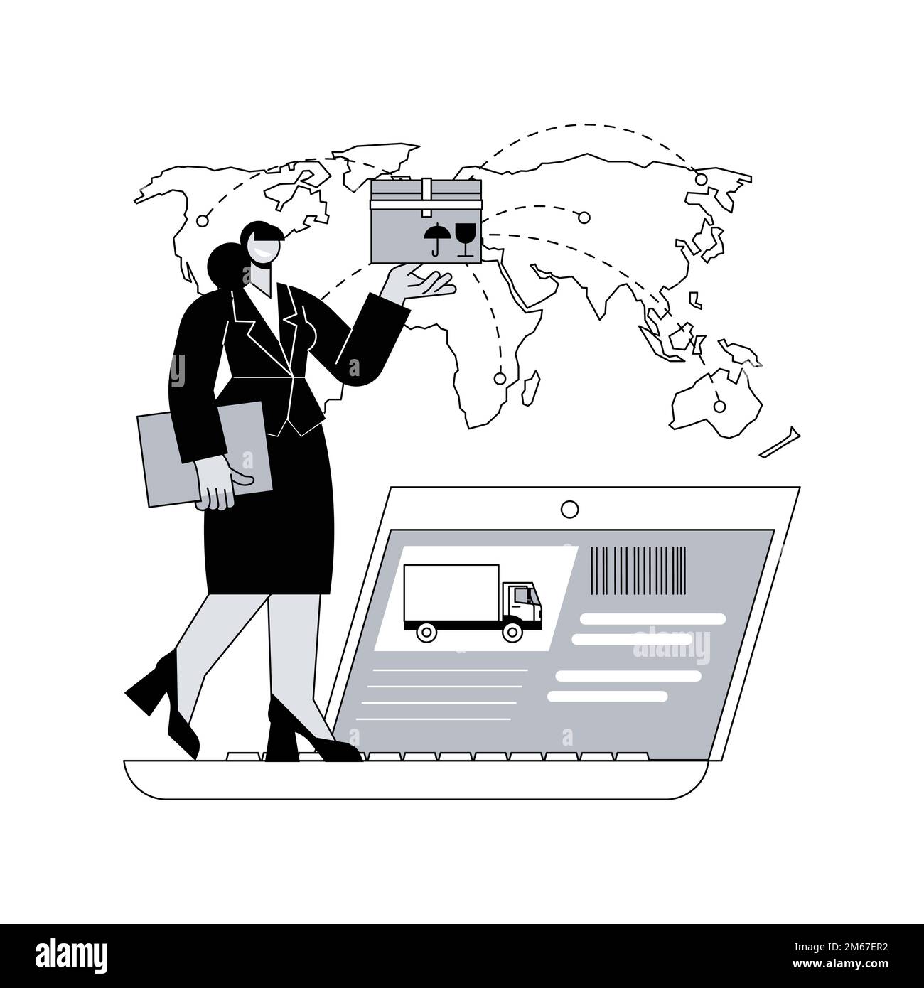 Business logistics abstract concept vector illustration. Smart ...