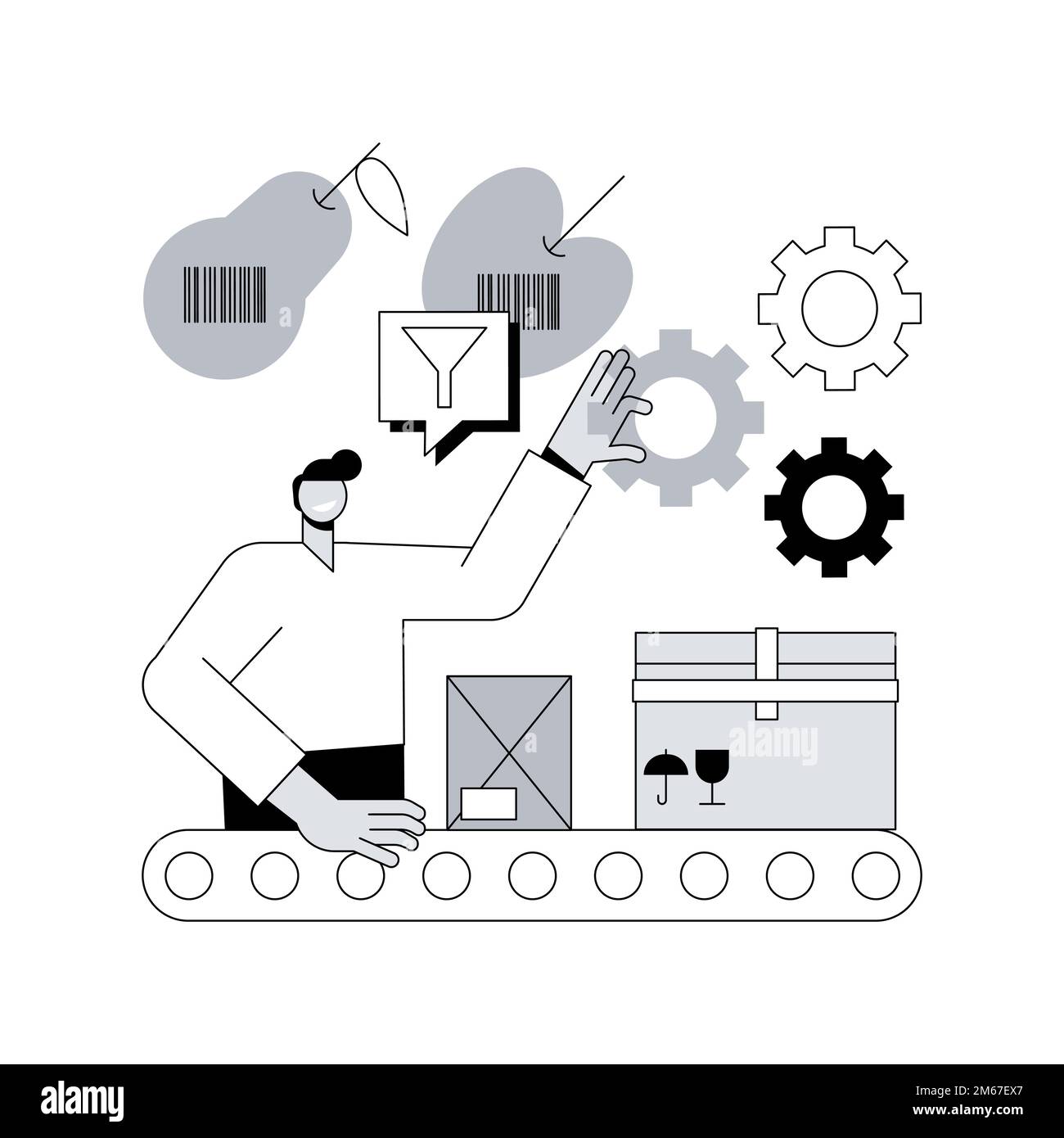 Sortation Systems Abstract Concept Vector Illustration Product