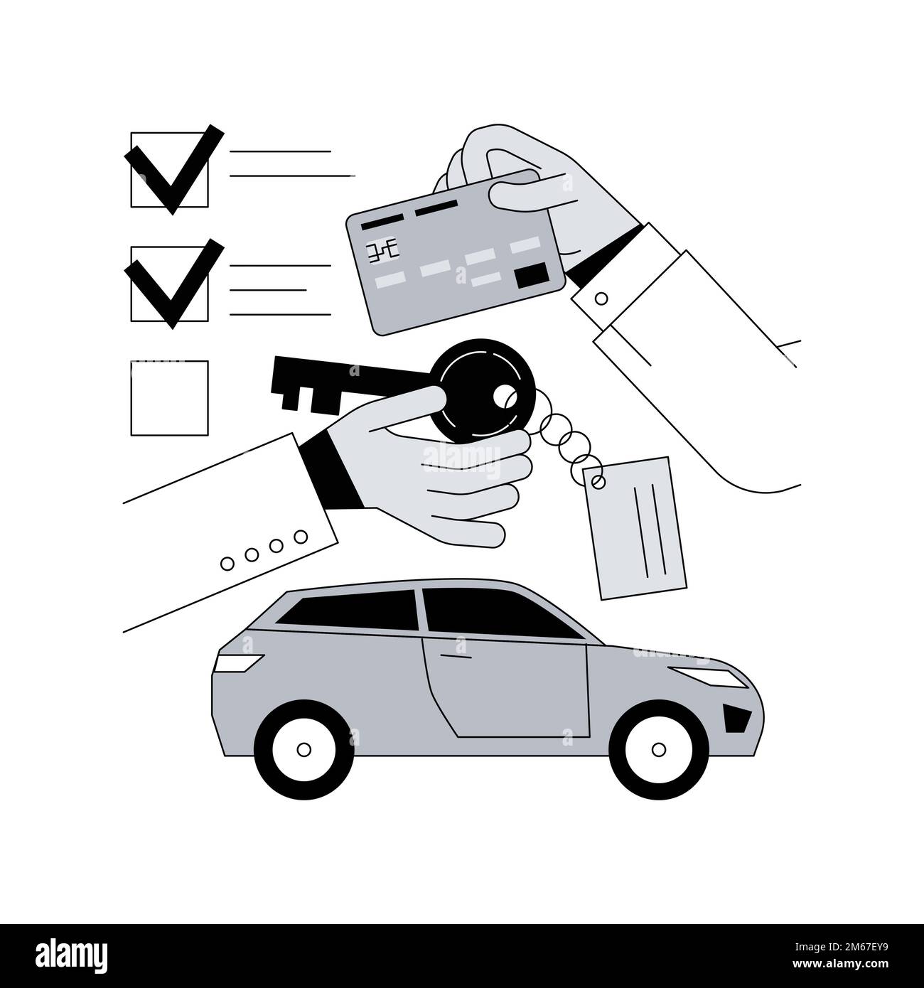 Vehicle sales agreement Stock Vector Images - Alamy