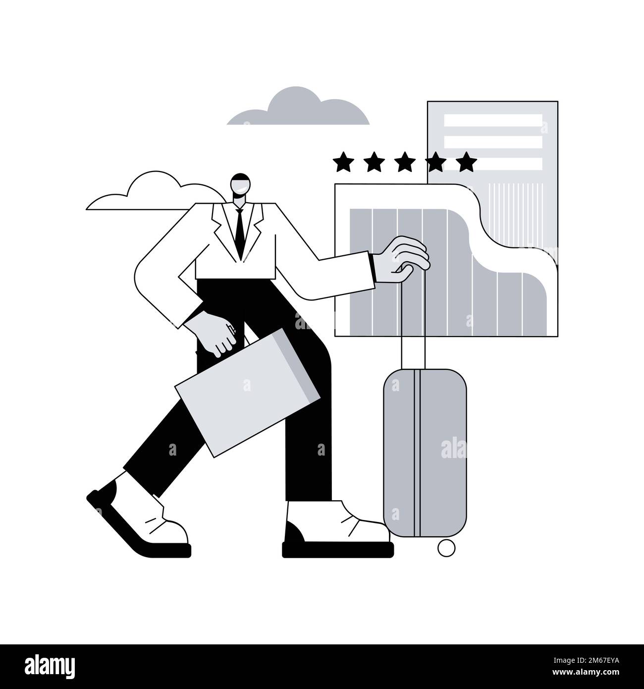 Design hotel abstract concept vector illustration. Modern architecture ...