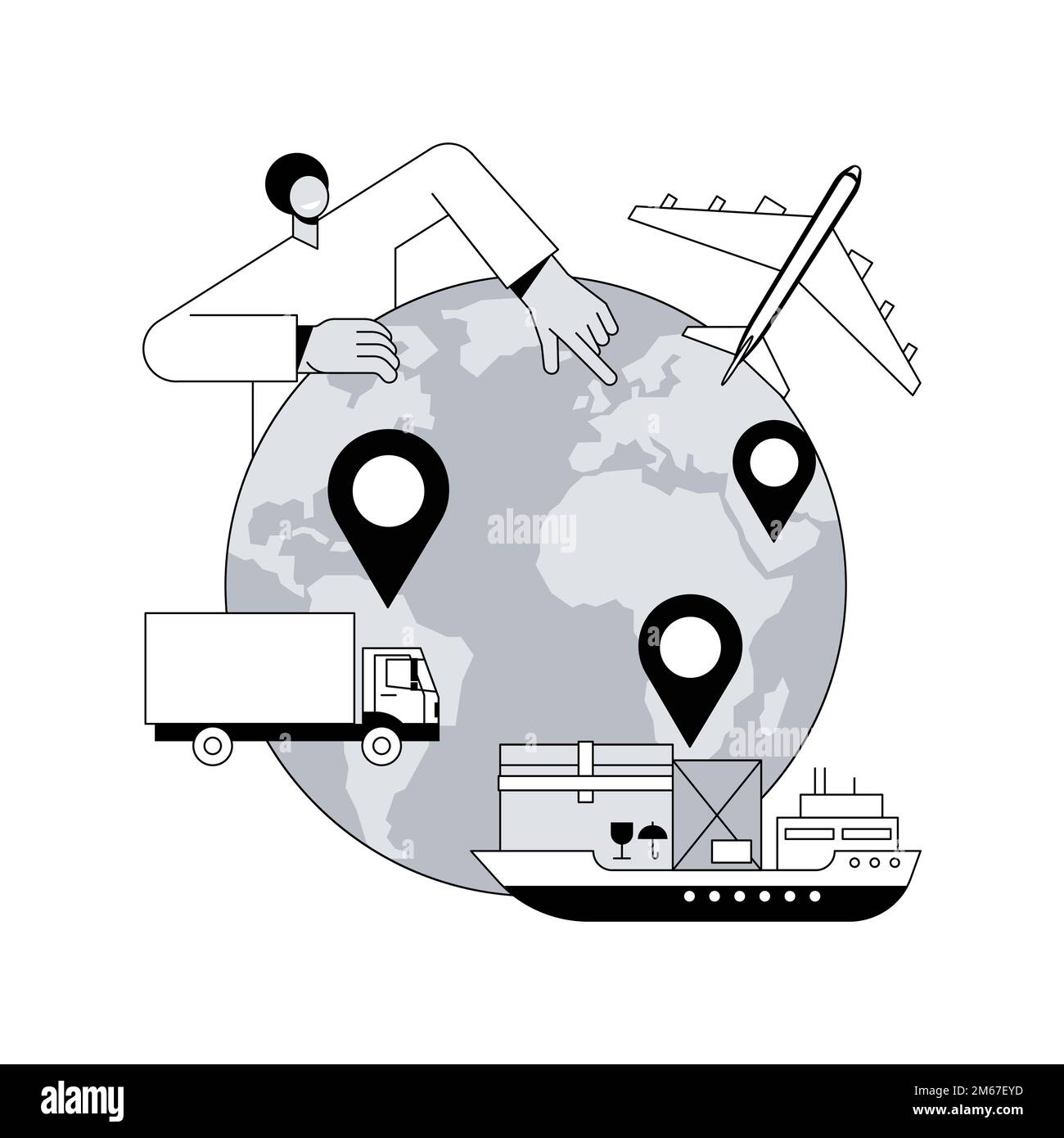 International transport abstract concept vector illustration ...
