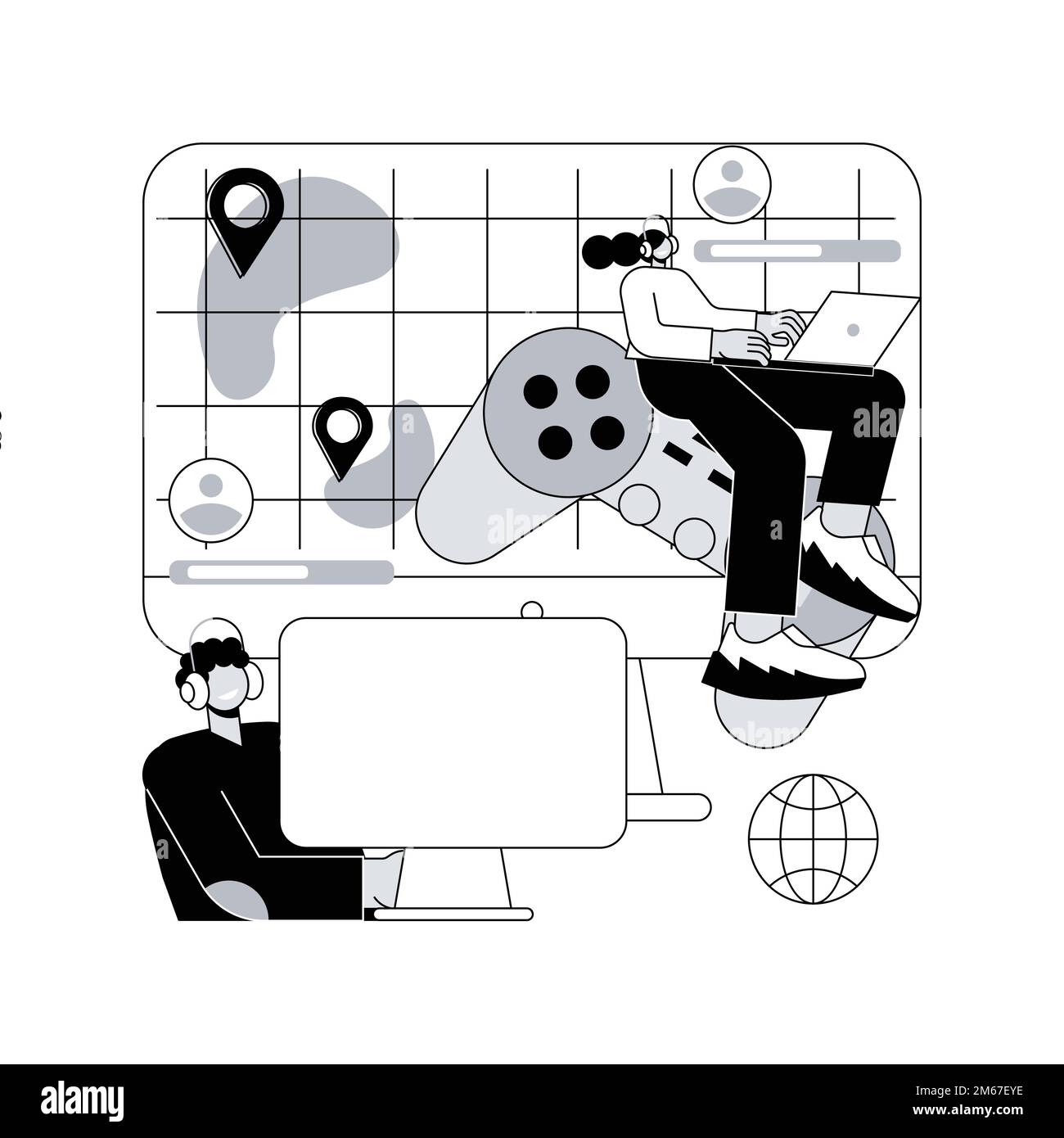 Multiplayer online battle arena abstract concept vector illustration ...