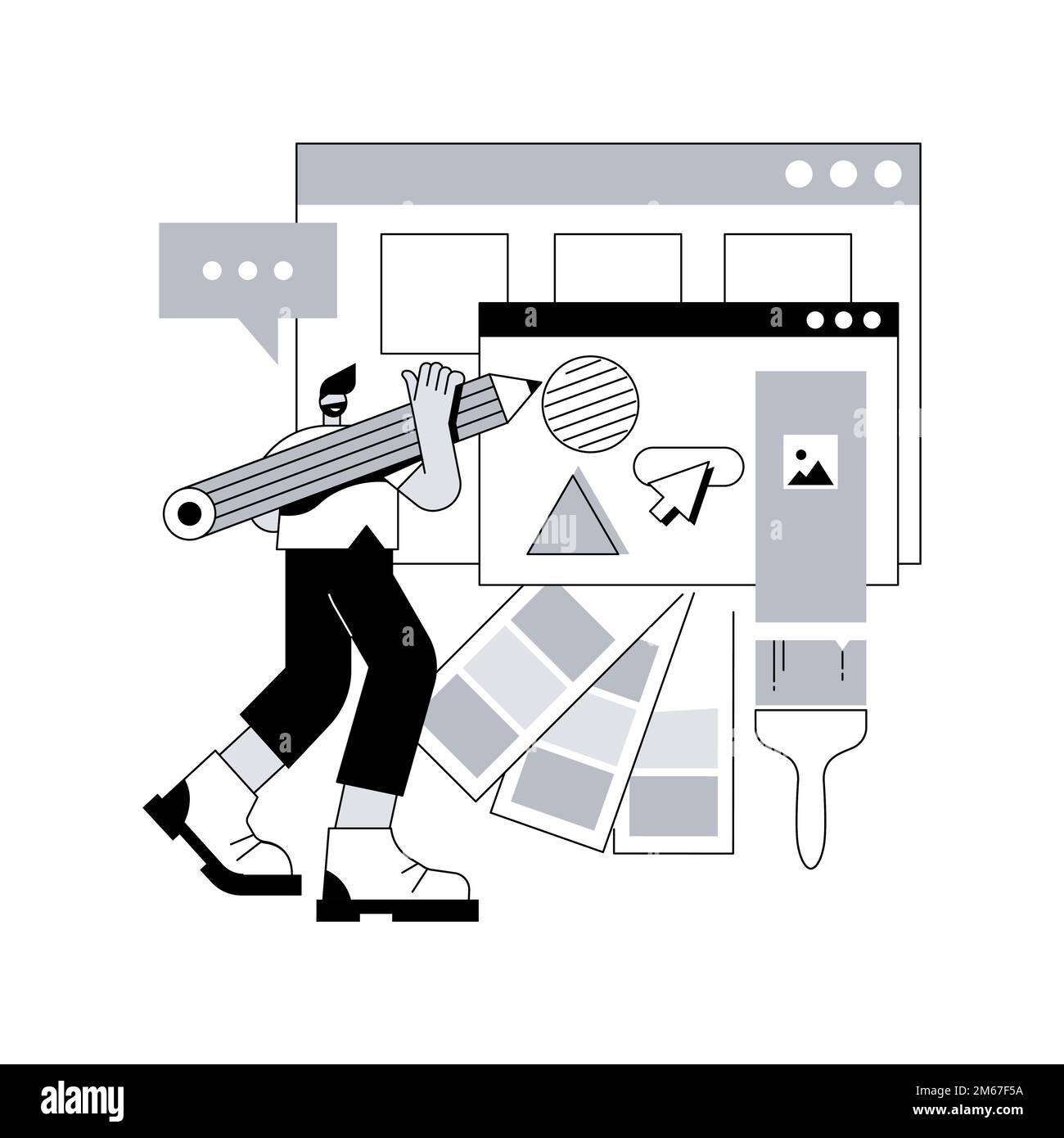 Web design abstract concept vector illustration. Website interface ...