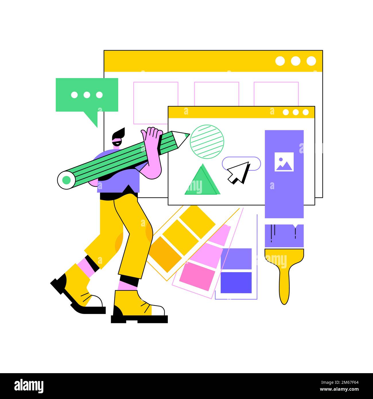 Web design abstract concept vector illustration. Website interface ... Web design abstract concept vector illustration. Website interface ...