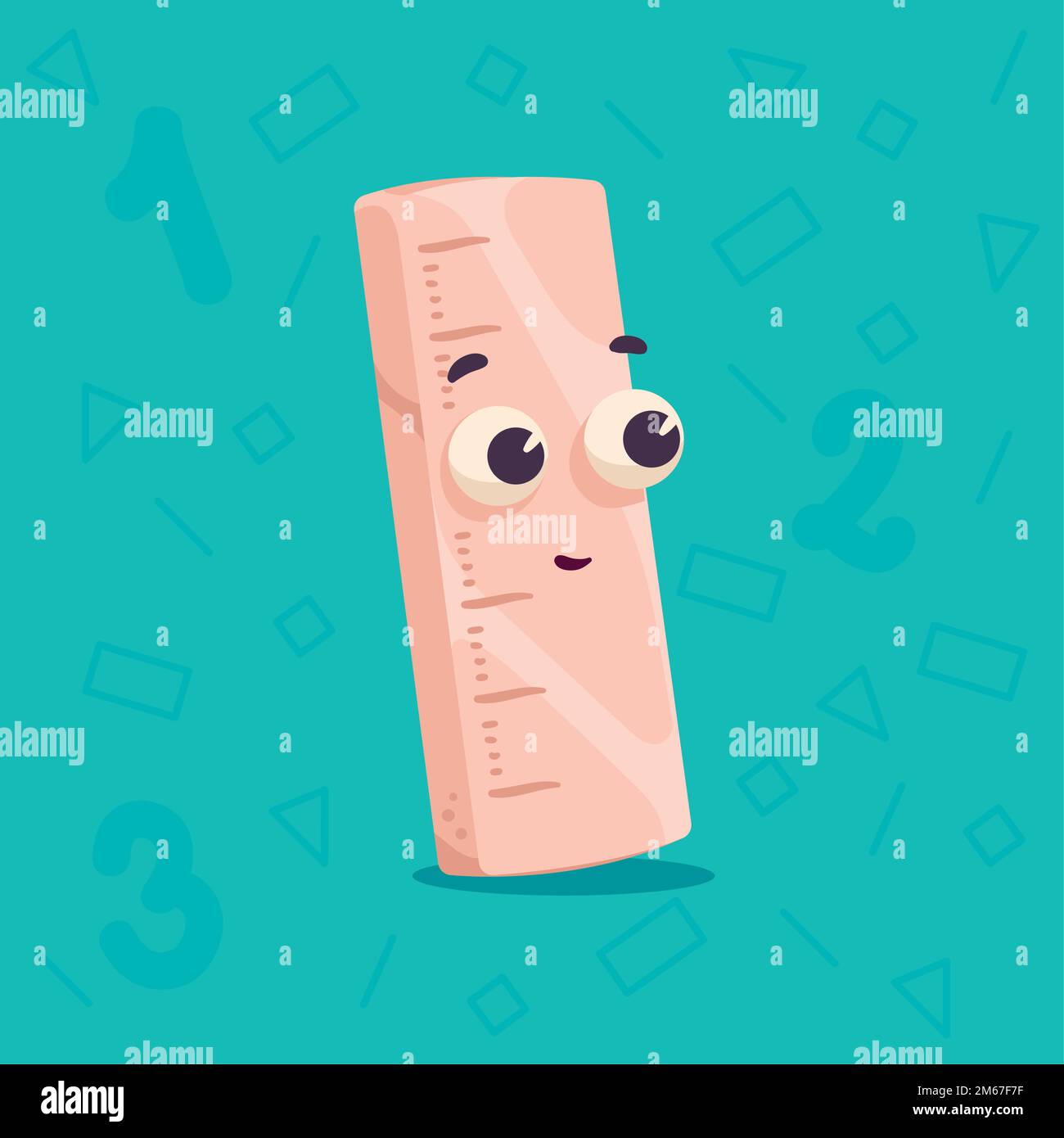 rule school supply kawaii Stock Vector Image & Art - Alamy