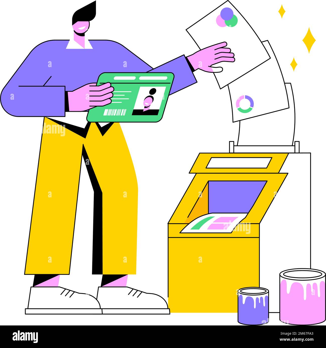 Print design abstract concept vector illustration. Print promo ...