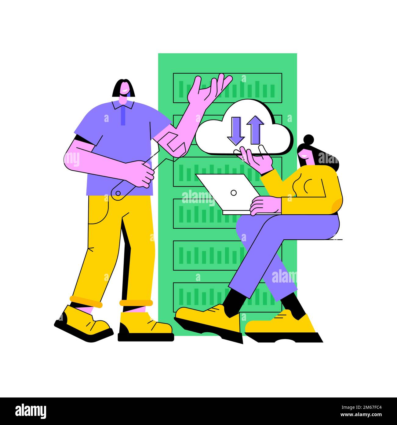 Big Data Engineering Abstract Concept Vector Illustration Software