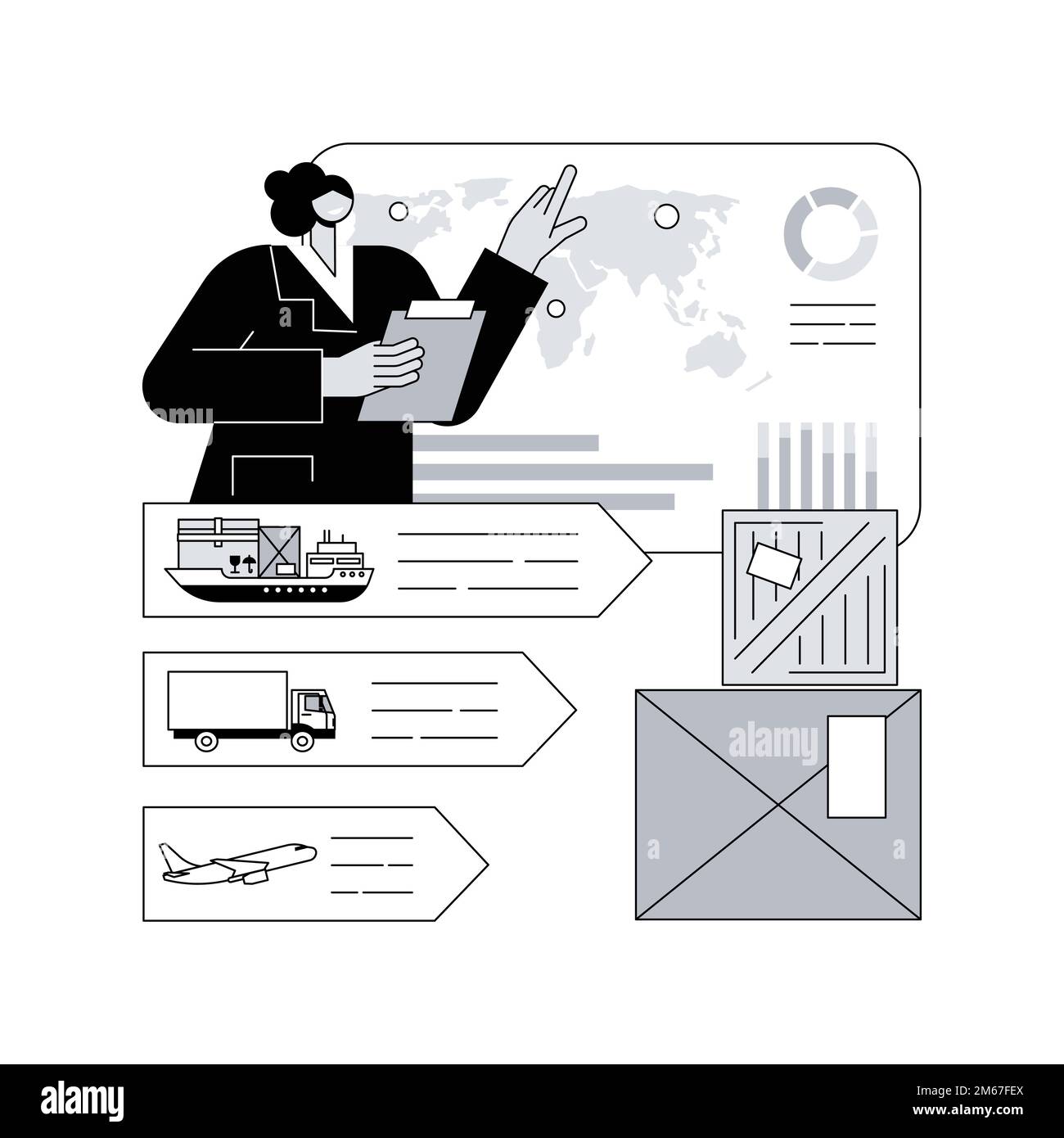 Supply chain analytics abstract concept vector illustration ... Supply chain analytics abstract concept vector illustration ...