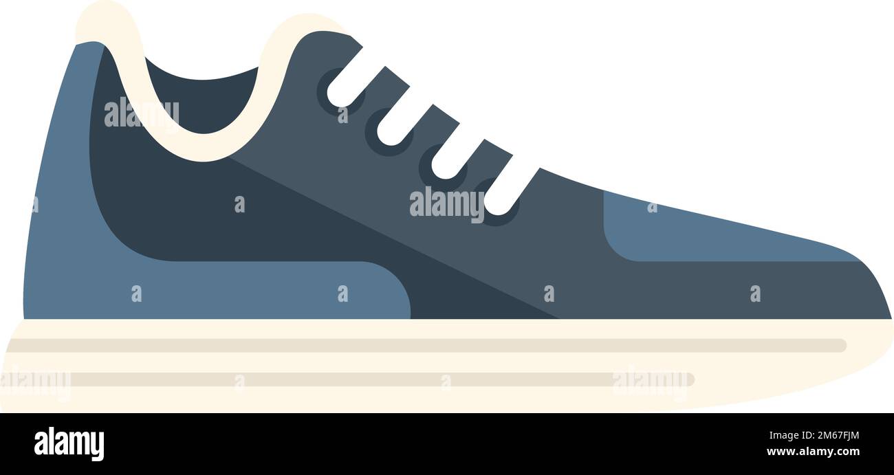 Training sneaker icon flat vector. Sport shoe. Run design isolated ...