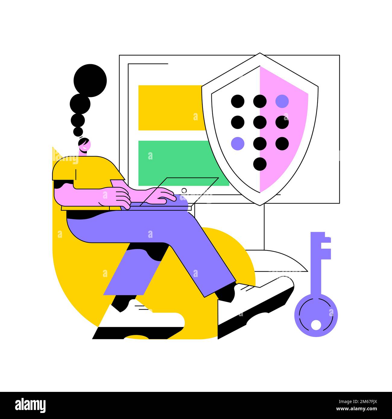 Secure web traffic abstract concept vector illustration. Secure ...