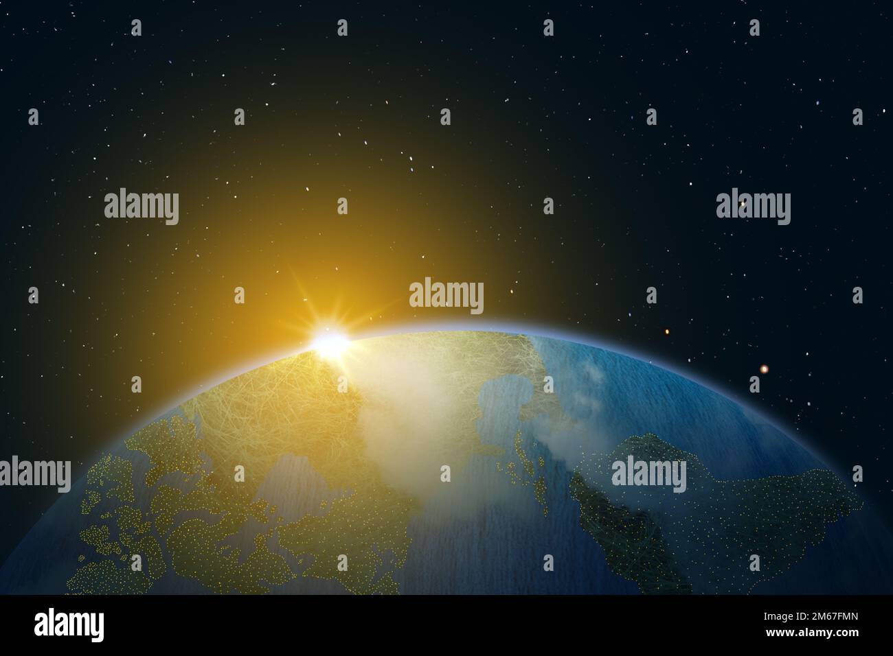 Earth view in outer space Stock Photo - Alamy