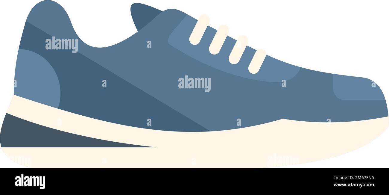 Clean sneaker icon flat vector. Sport shoe. Modern fashion isolated ...