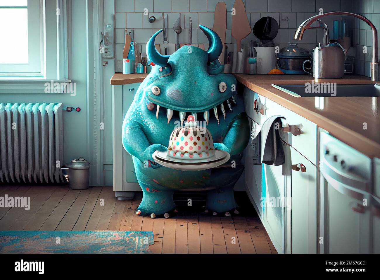 Happy birthday card monster hi-res stock photography and images - Alamy