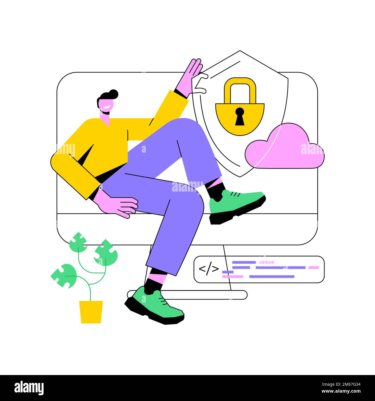 Data privacy abstract concept vector illustration. Internet privacy ...