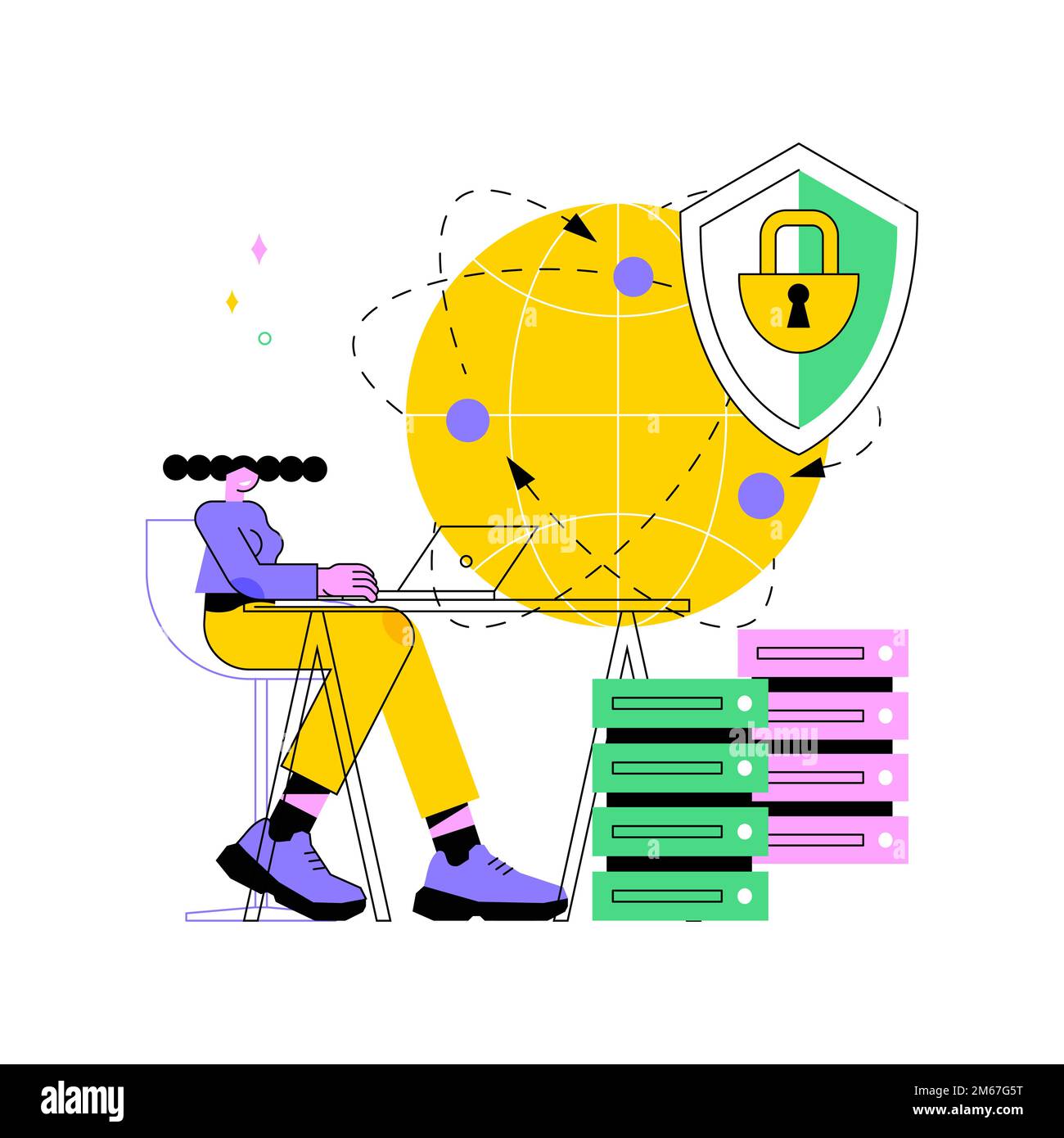 Proxy Server Abstract Concept Vector Illustration Computer Networking Unblock Proxy Server