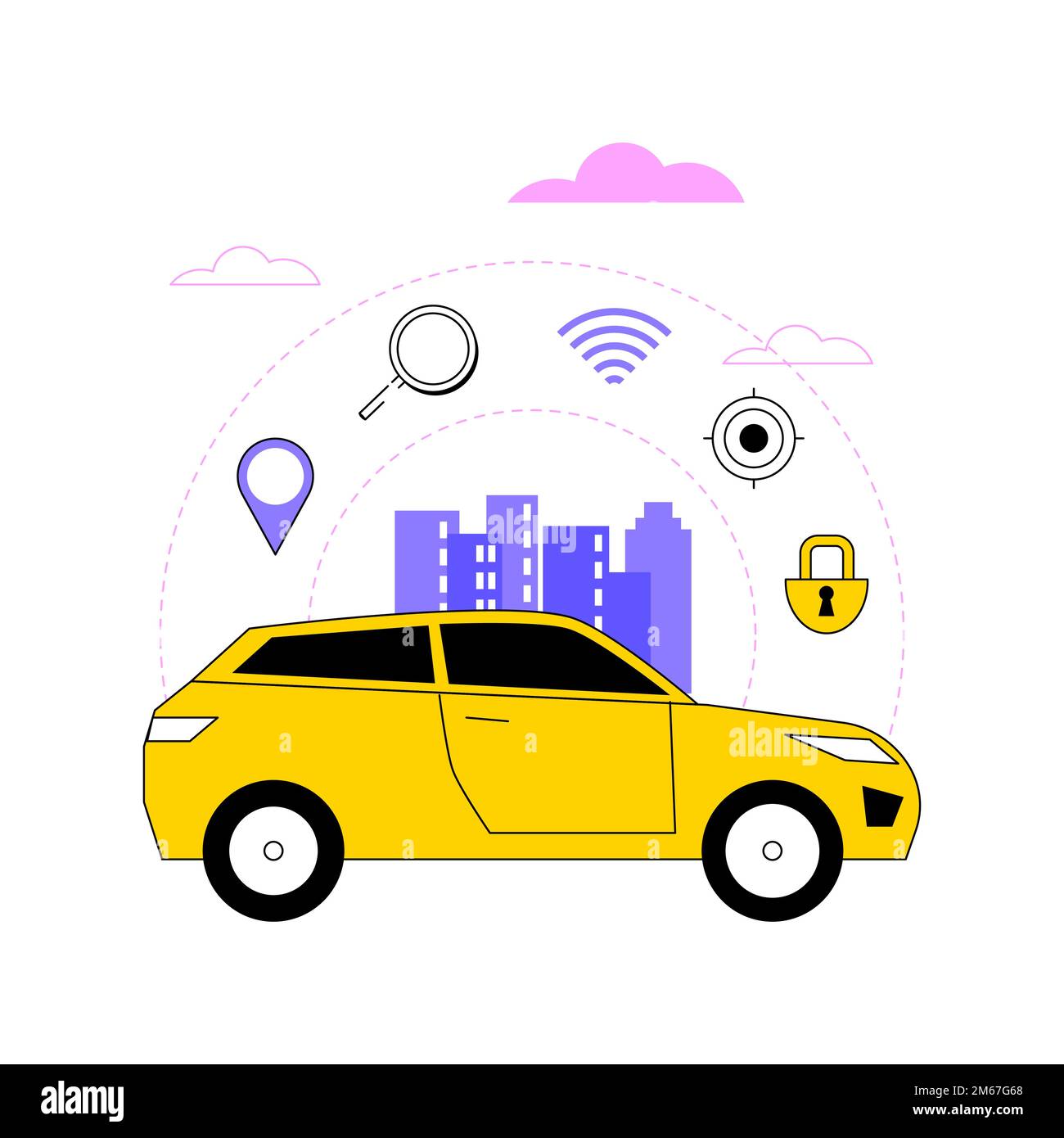 Autonomous car abstract concept vector illustration. Self-driving car ... Autonomous car abstract concept vector illustration. Self-driving car ...