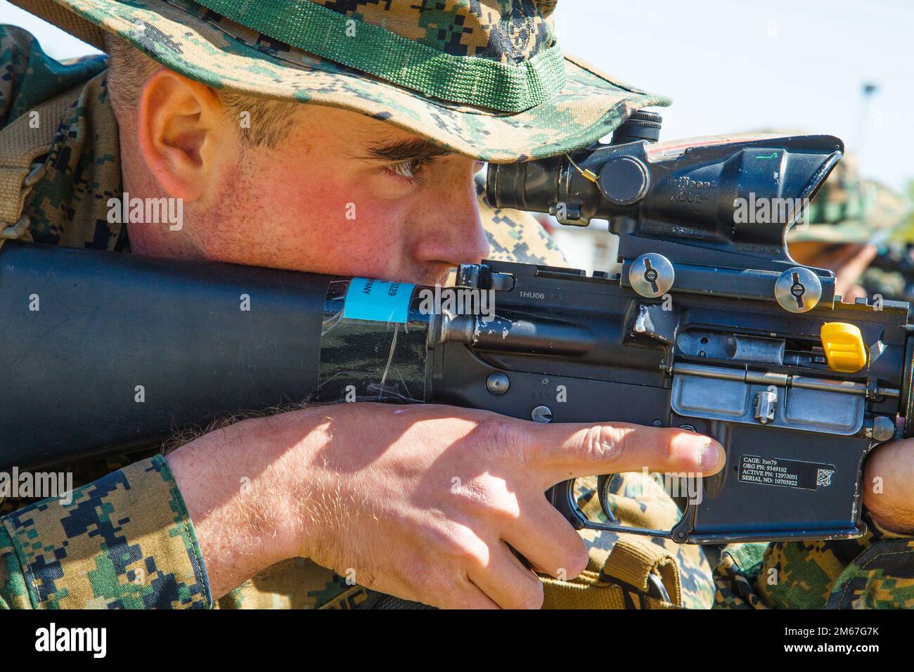 U.S. Marine Corps Recruit Kenneth J. Pitts with Kilo Company, 3rd ...