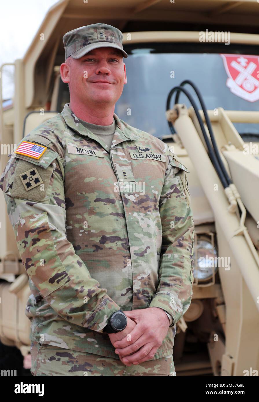 Chief Warrant Officer 2 Erik Mohr, battalion maintenance technician with Company E, 52nd Brigade ...
