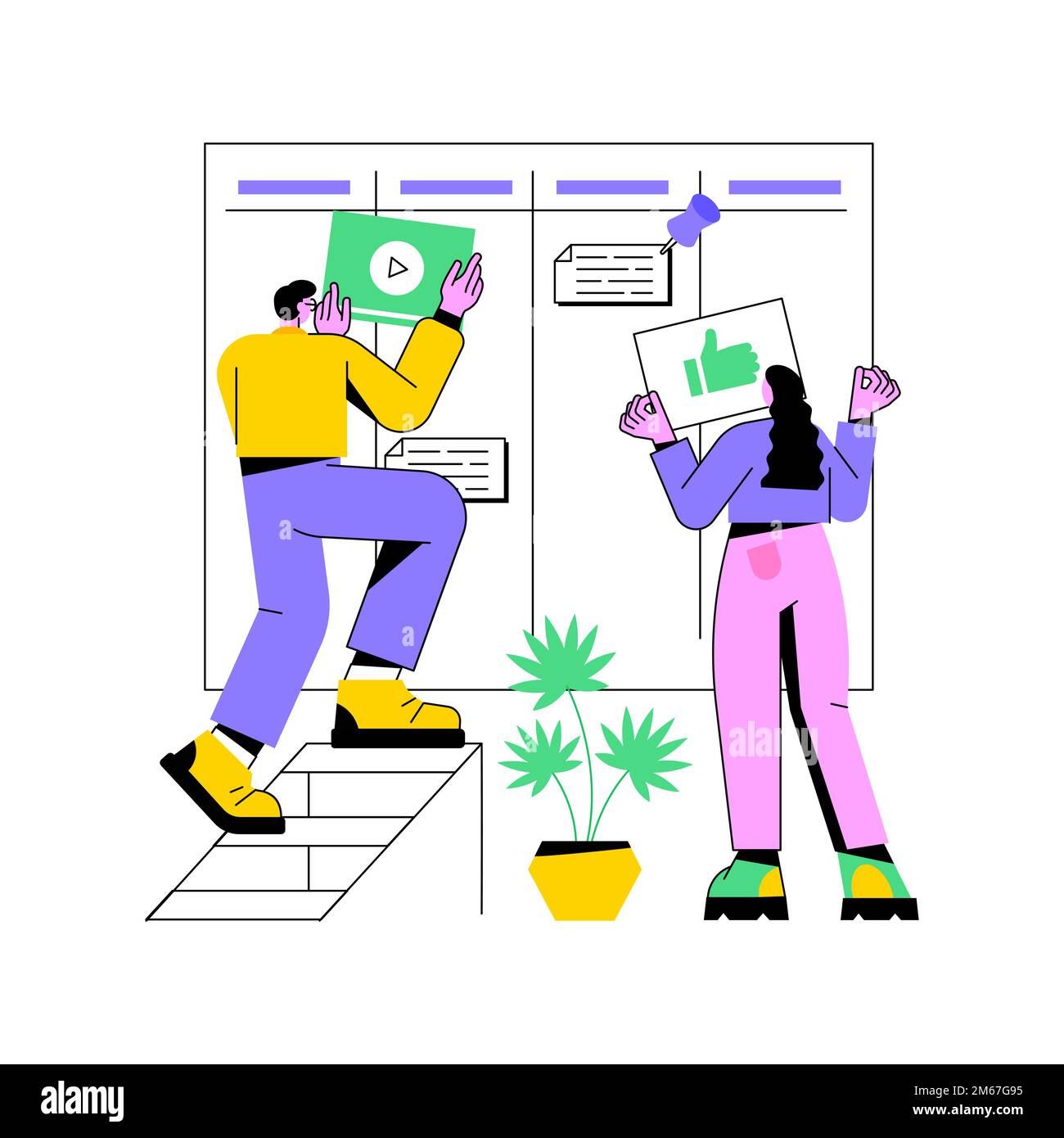 Kanban board abstract concept vector illustration. Teamwork ...