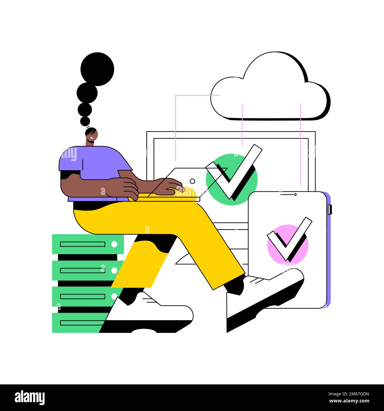 SaaS technology abstract concept vector illustration. Software as a ...