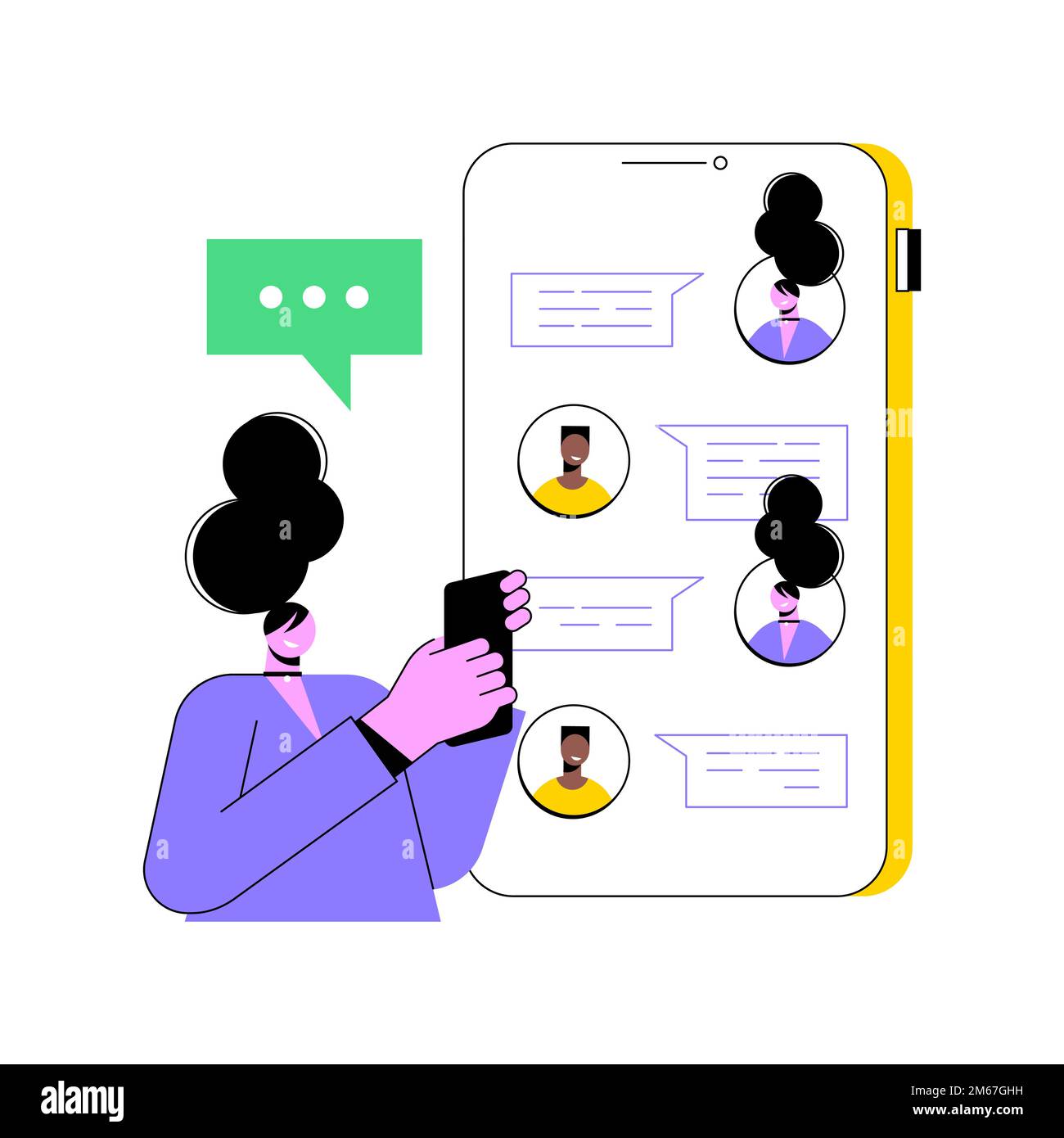 Encrypted Chat Stock Vector Images Alamy