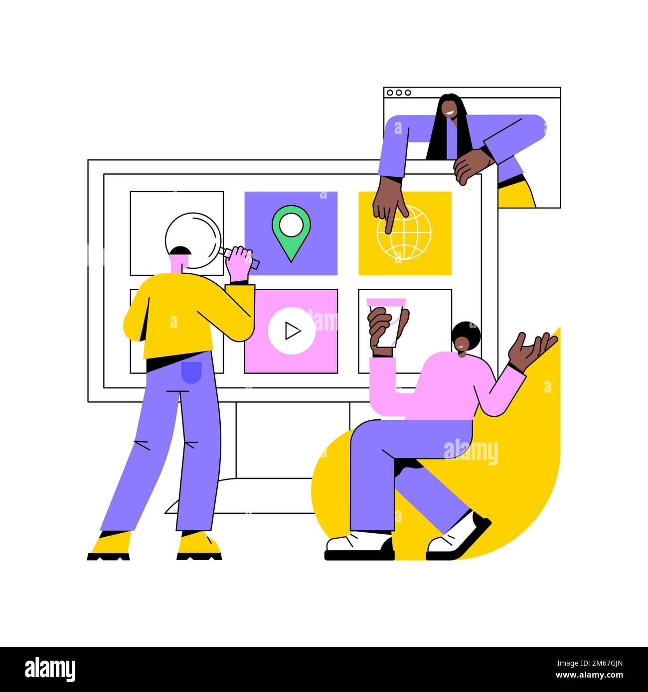 SmartTV applications abstract concept vector illustration. Application ...