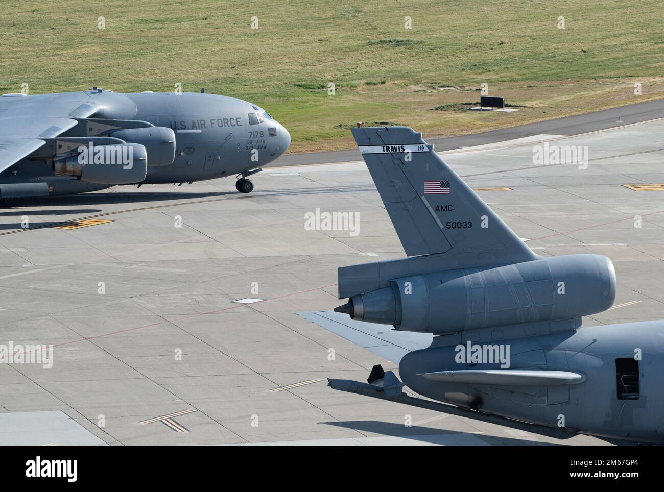 U.S. Air Force “Heavies” aircraft conduct normal air operations on the ...
