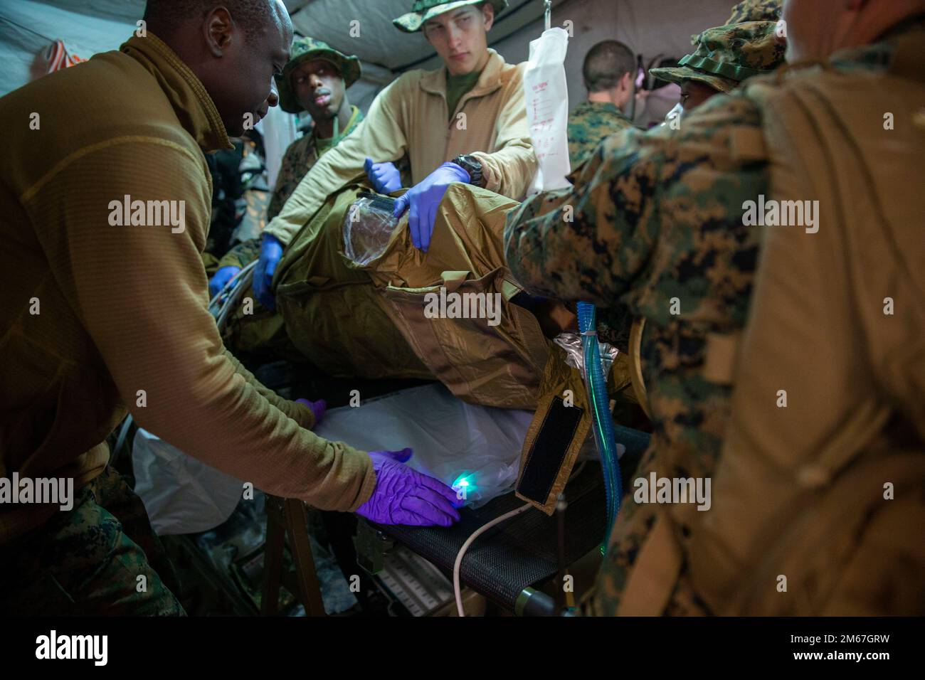 U.S. Sailors with 1st Medical Battalion, 1st Marine Logistics Group, I ...