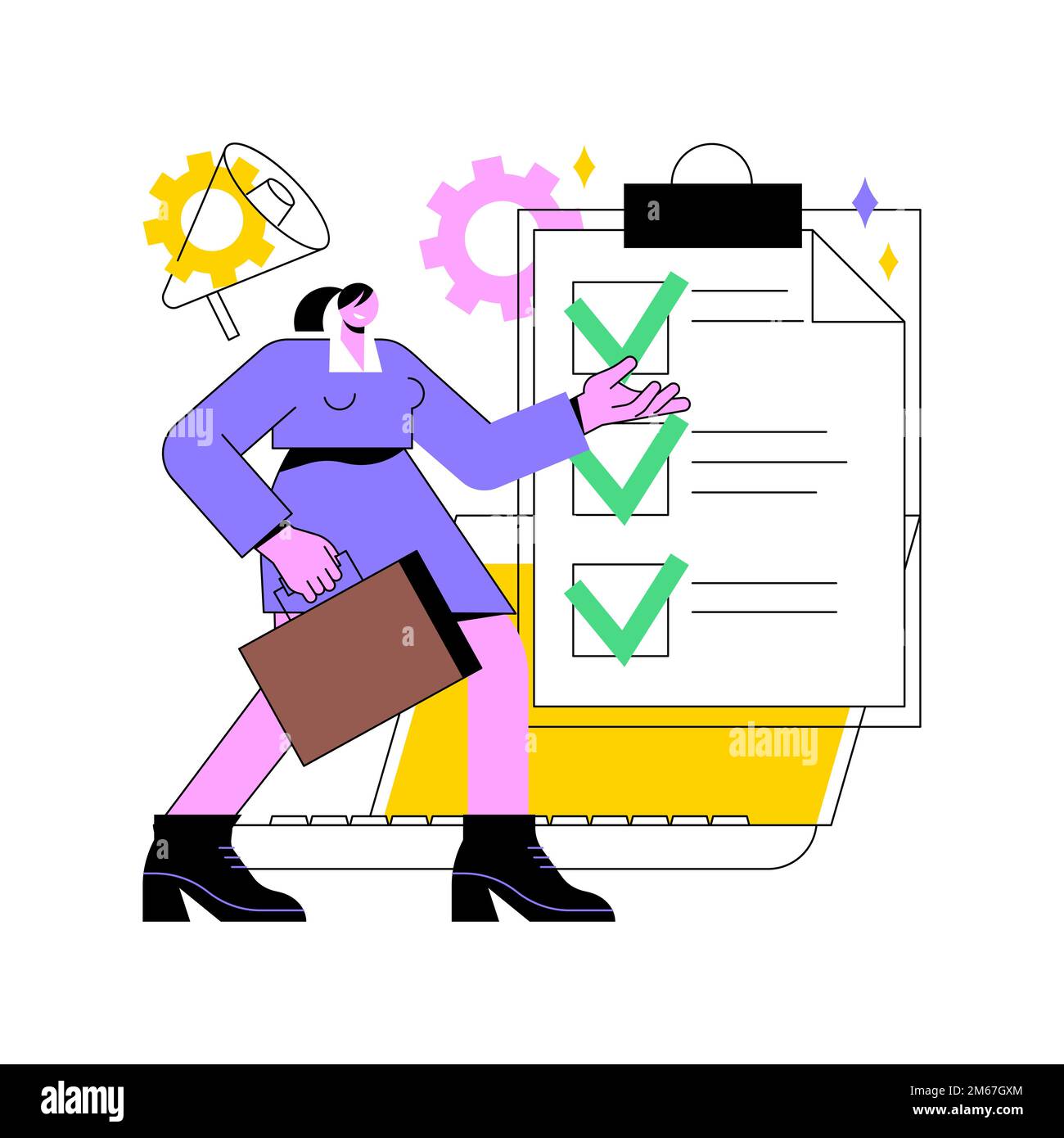 Business rule abstract concept vector illustration. Main company policy ...