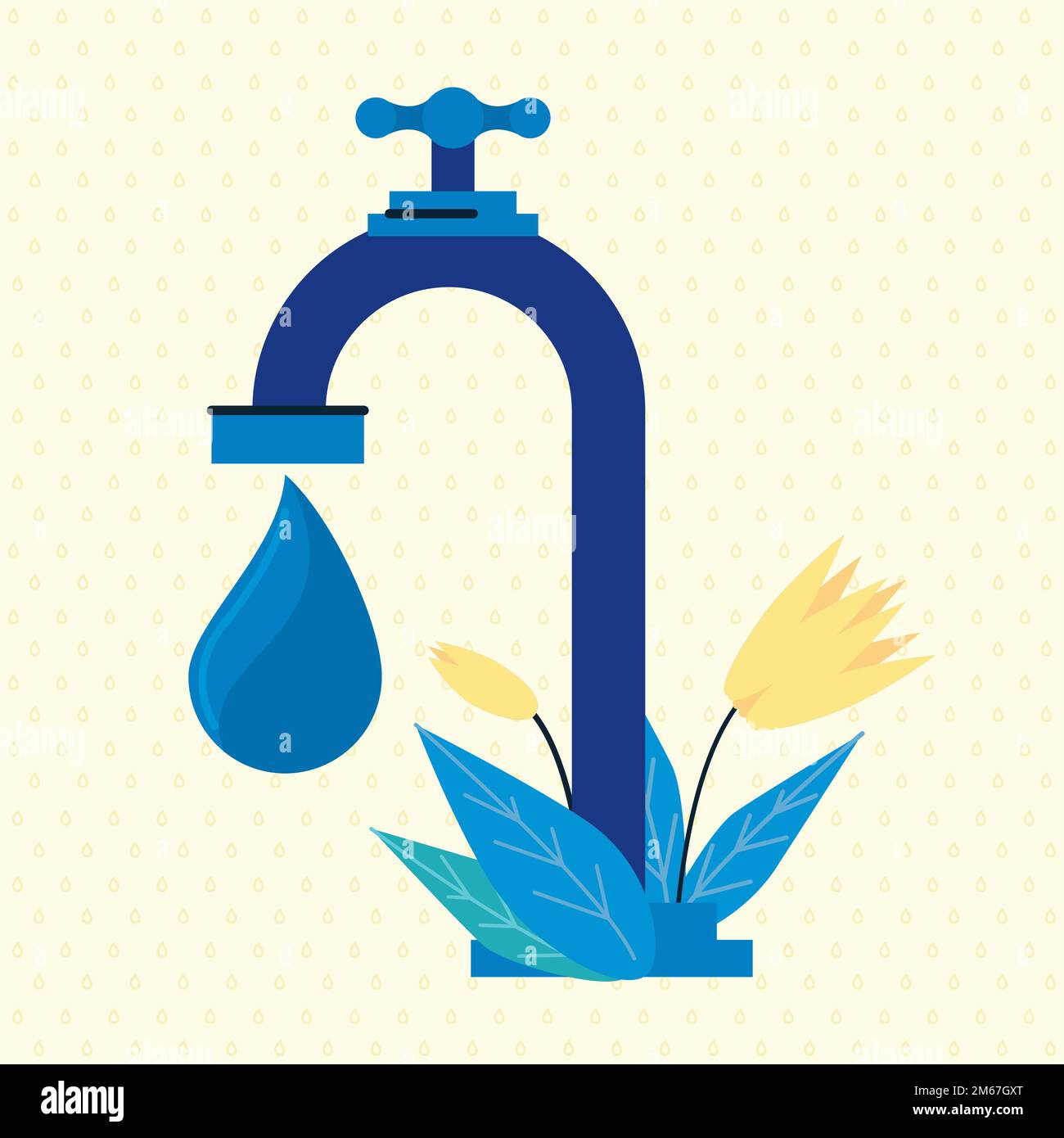water tap with drop Stock Vector Image & Art - Alamy