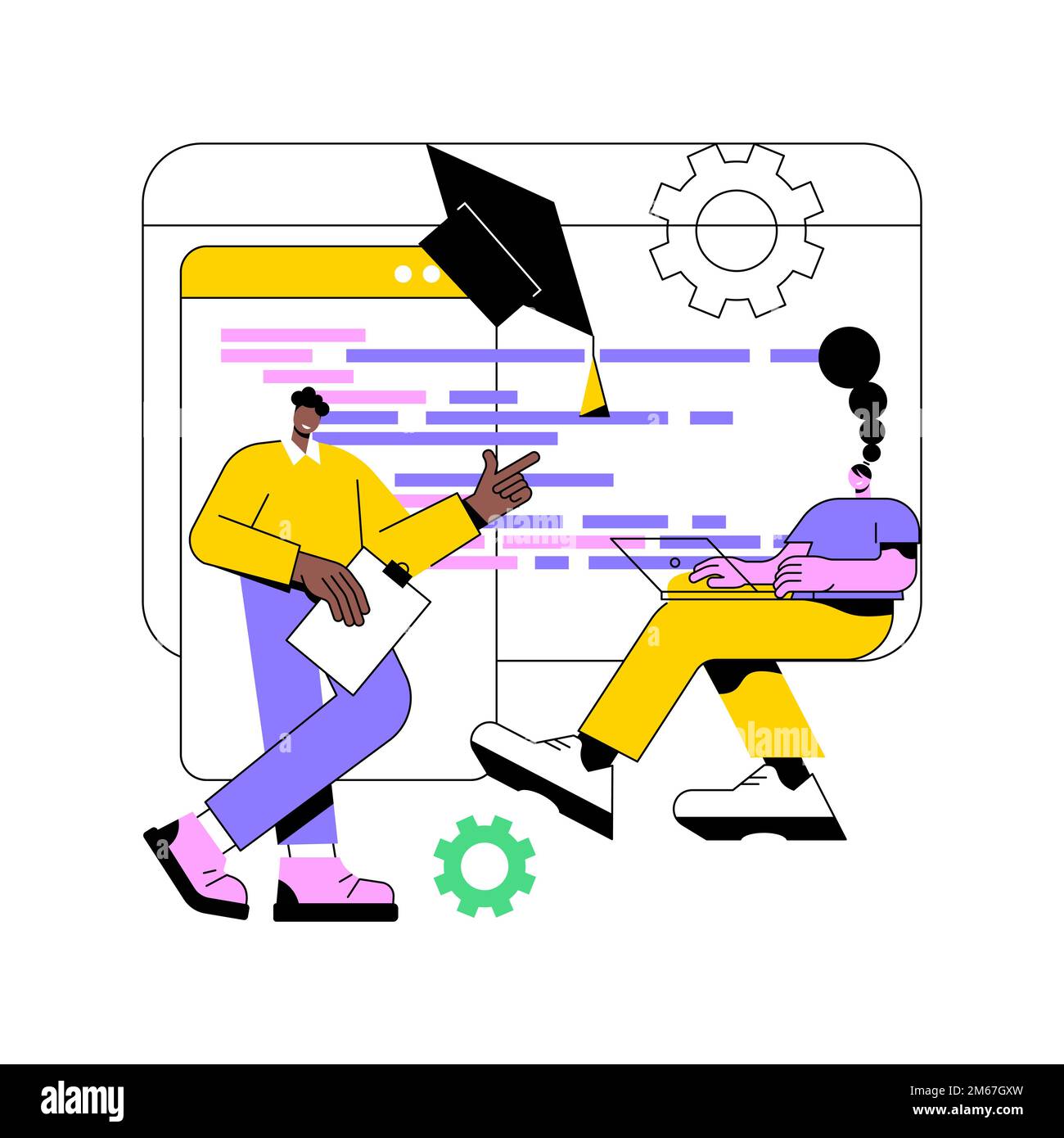 IT management courses abstract concept vector illustration. IT project ...