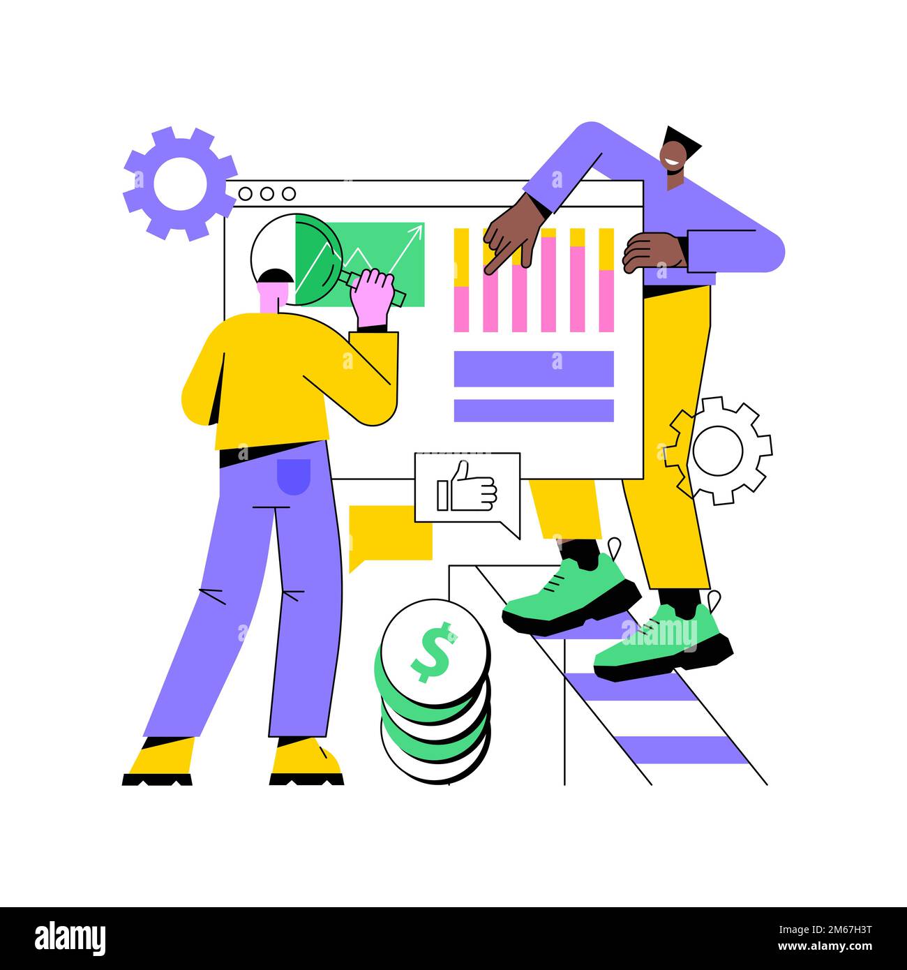 Analytics and data science abstract concept vector illustration. Big ... Analytics and data science abstract concept vector illustration. Big ...