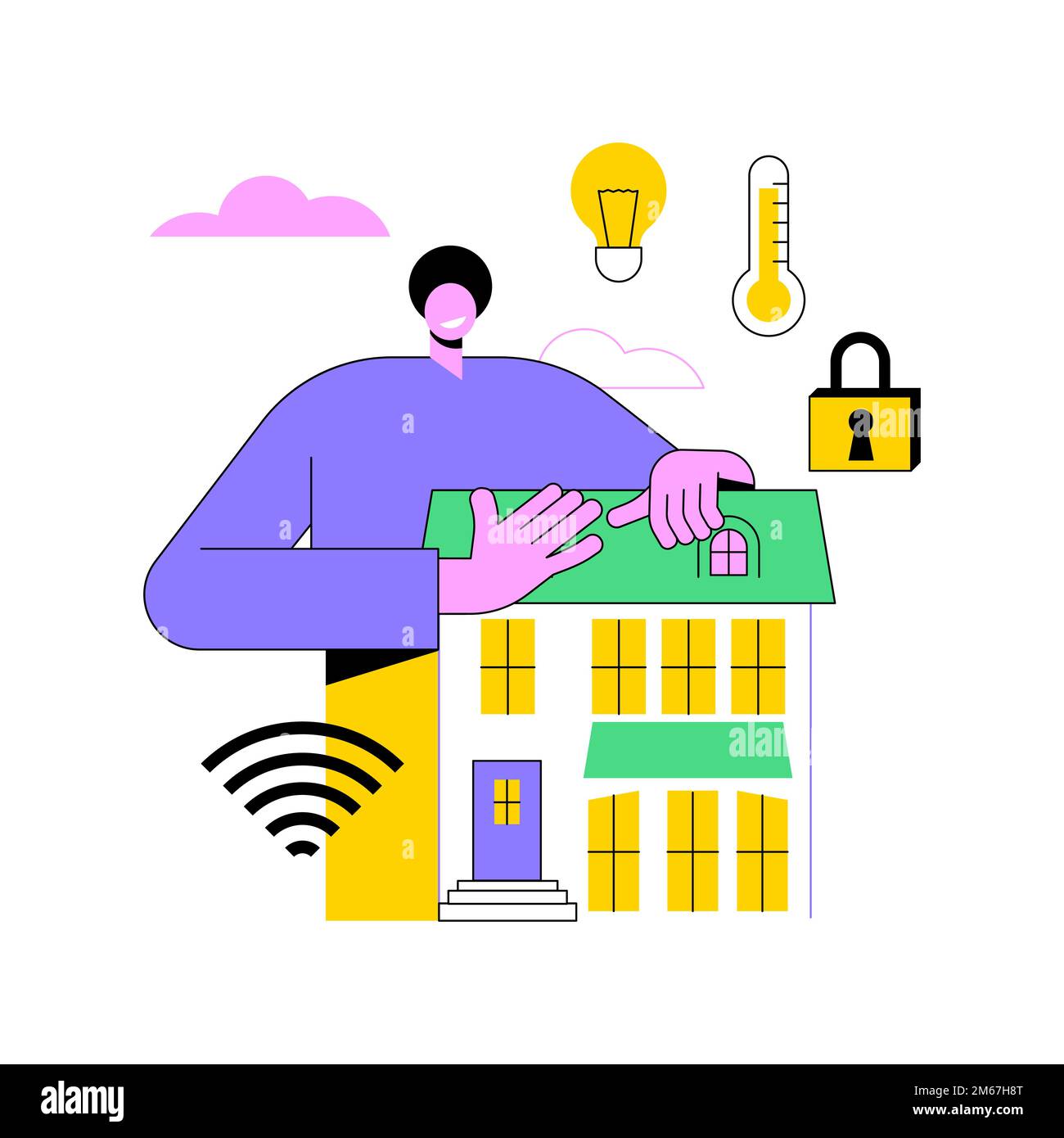 Smart home 2.0 abstract concept vector illustration. Next generation ...